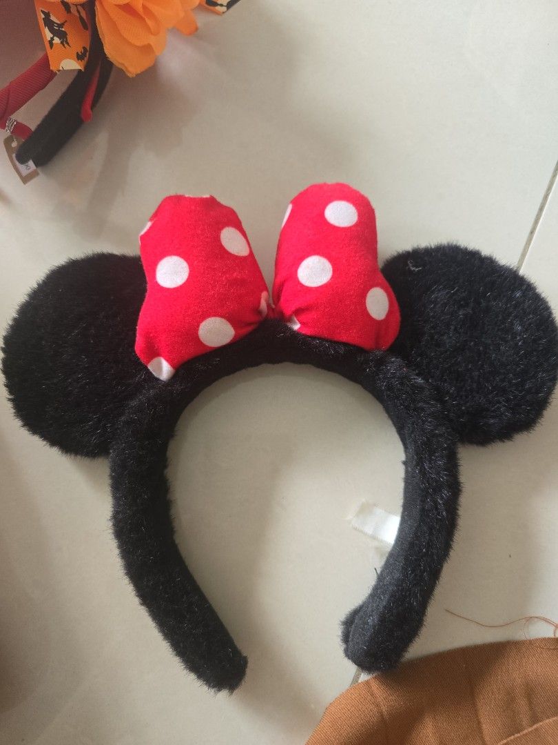 Minnie Mouse Ears Headband, Women's Fashion, Watches & Accessories ...