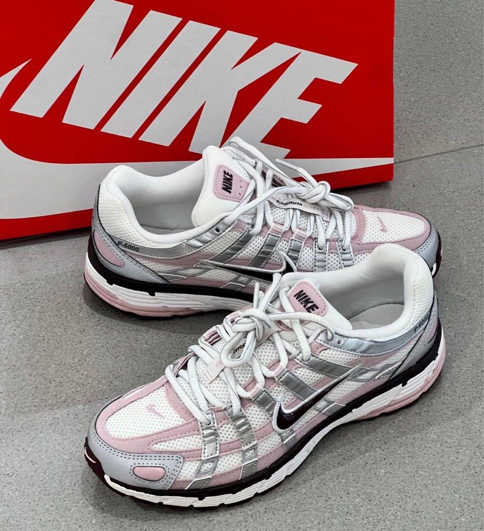 Nike P-6000 White Elemental Pink/ Silver Burgundy Plum Chalk (Women’s ...