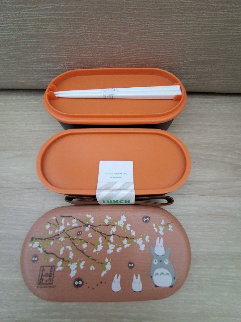 Official Oval Totoro 2-Tier Bento Box, Furniture & Home Living ...