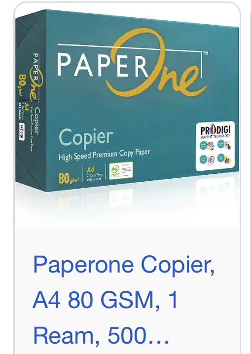 PaperOne Copier A4 80 GSM Paper, Hobbies & Toys, Stationery & Craft ...