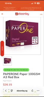 PaperOne Copier A4 80 GSM Paper, Hobbies & Toys, Stationery & Craft ...