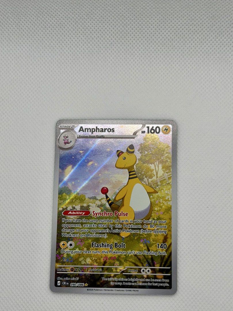 Pokemon Card - Ampharos 080/086, Hobbies & Toys, Toys & Games on Carousell