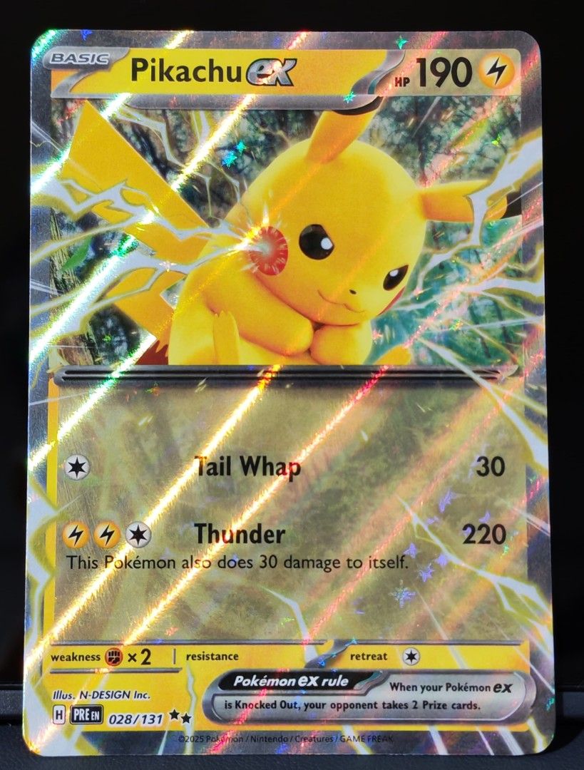 Pokemon TCG Pikachu EX Holo, Hobbies & Toys, Toys & Games on Carousell