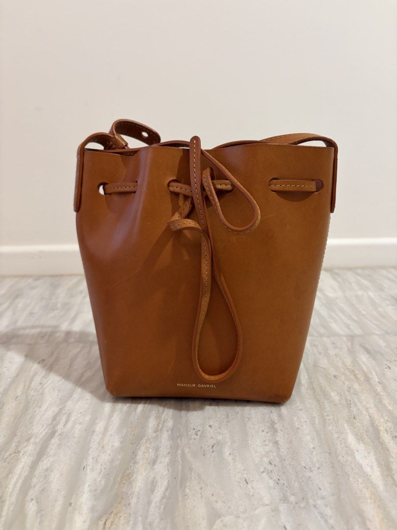 Preloved Mansur Gavriel Mini Bucket Bag, Women's Fashion, Bags ...