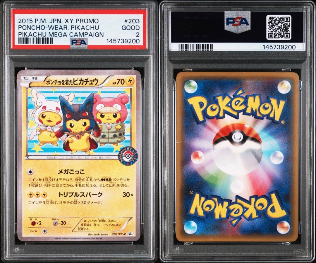 PSA Graded 2015 Poncho Pikachu XY Promo Card, Hobbies & Toys, Toys ...