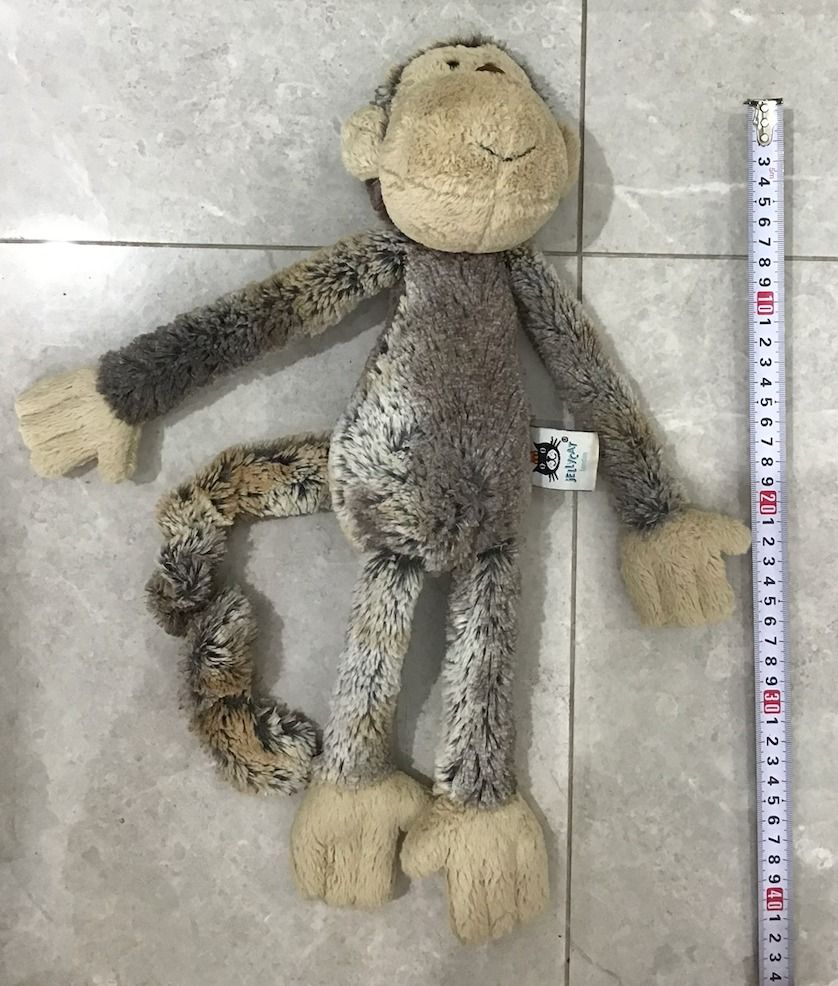 Rare Retired Jellycat Mattie Monkey Plush | Long Floppy Arms Curly Tail ...