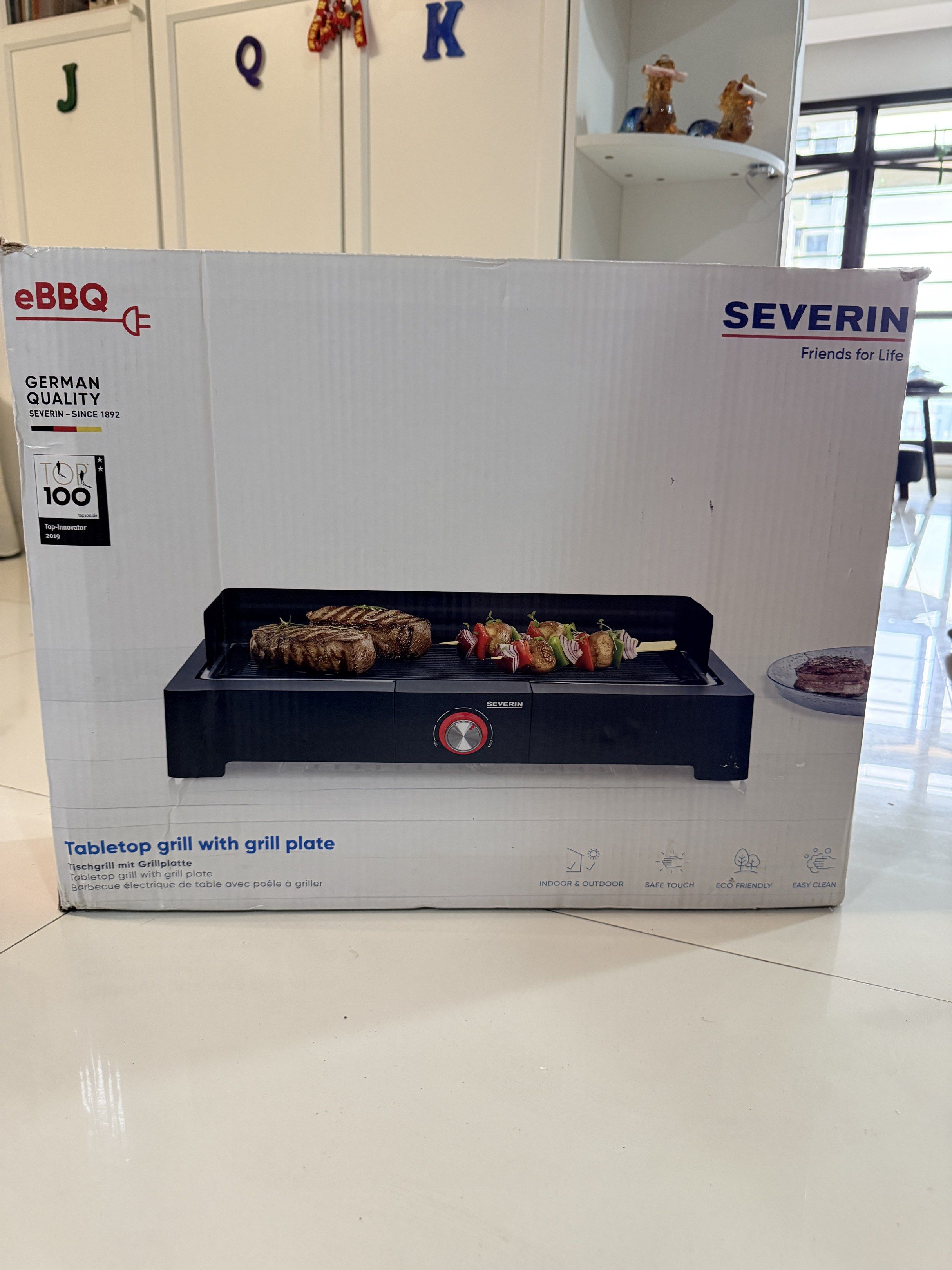 Severin BBQ Tabletop Grill with Grill Plate, TV & Home Appliances ...