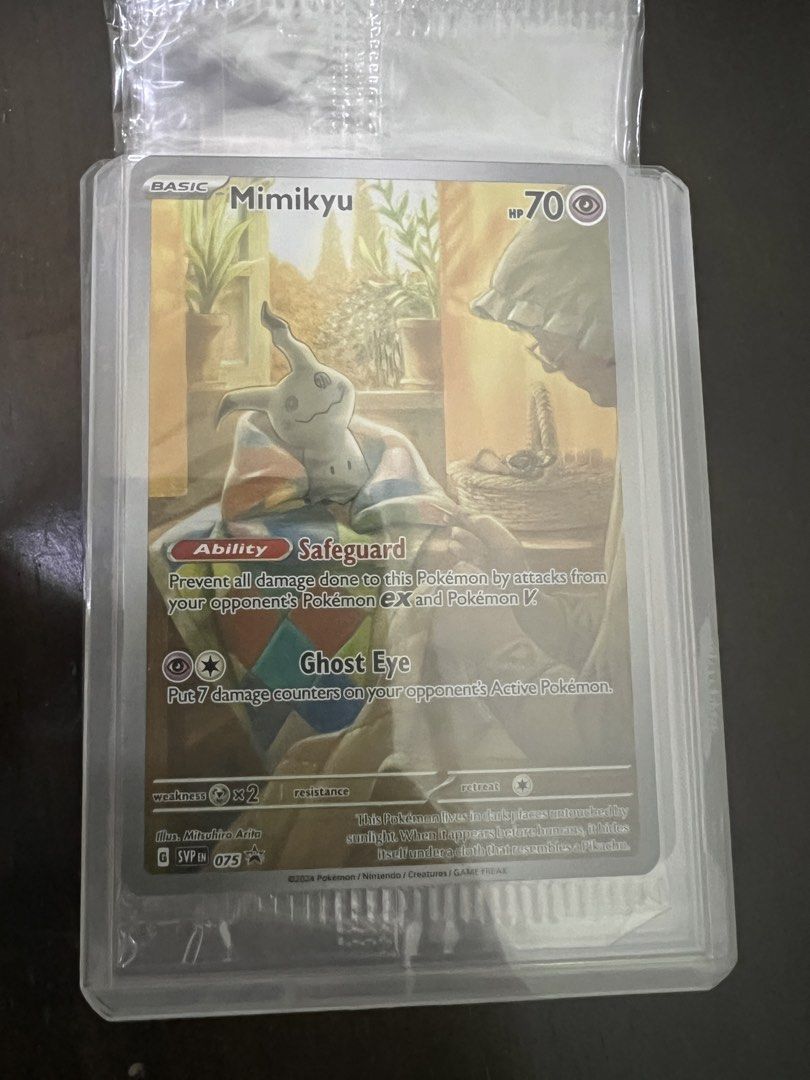 SVP 075 Mimikyu Pokemon Card, Hobbies & Toys, Toys & Games on Carousell