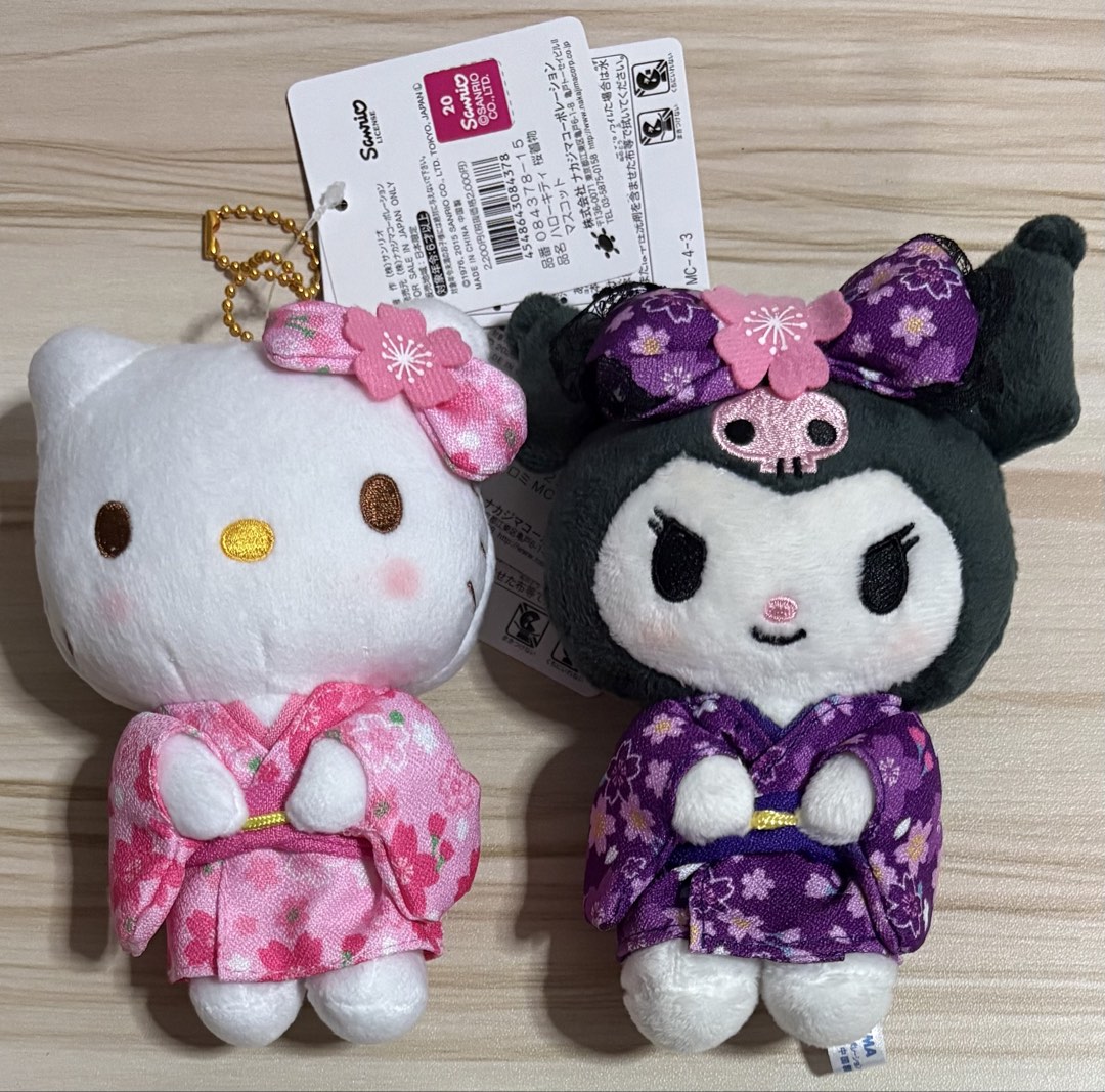 Tokyo Hello Kitty Kuromi Sanrio Plush Keychain, Hobbies & Toys, Toys ...