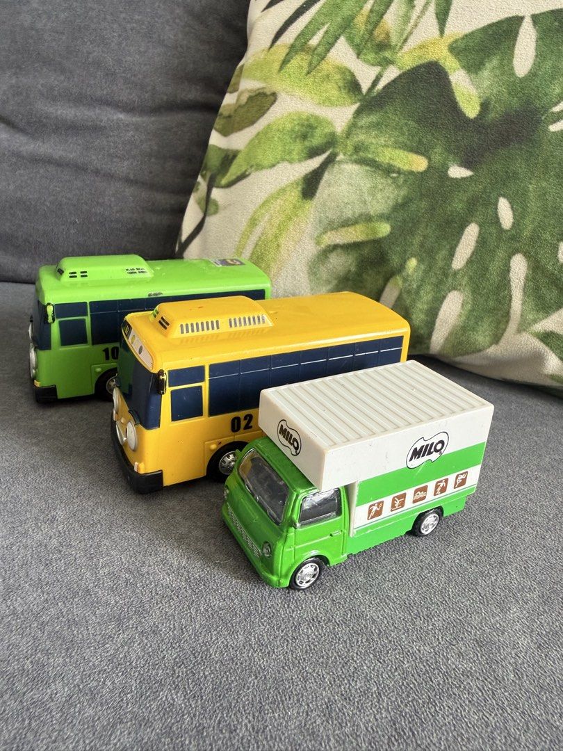 Toy Bus & Truck Bundle – Cartoon Buses + Milo Delivery Truck, Hobbies ...