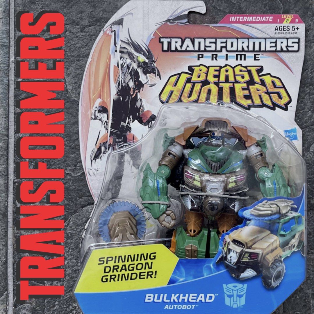 Transformers Bulkhead Prime Beast Hunters Deluxe Class Action Figures ...