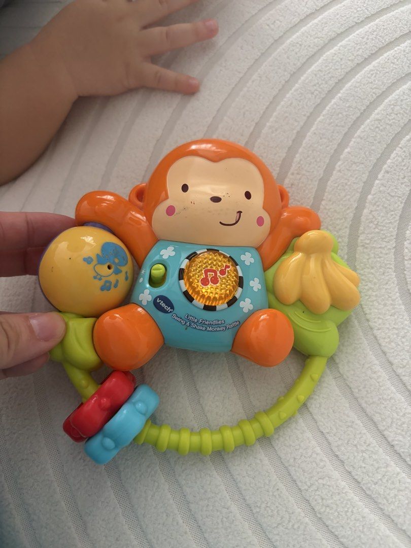 VTech Little Friends Swing & Shake Monkey Rattle, Babies & Kids, Infant ...