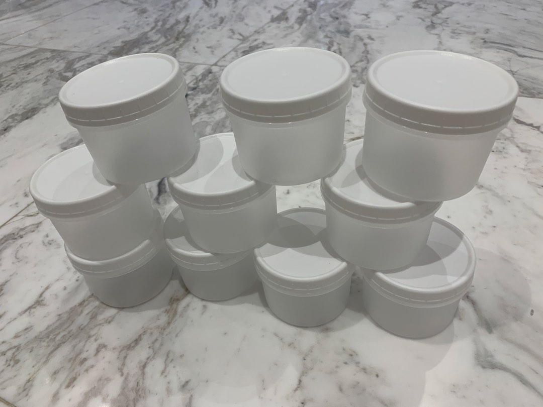 White Plastic Storage Containers with Lids, Furniture & Home Living ...
