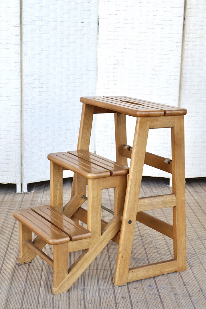Wooden Step Stool, Furniture & Home Living, Furniture, Chairs on Carousell