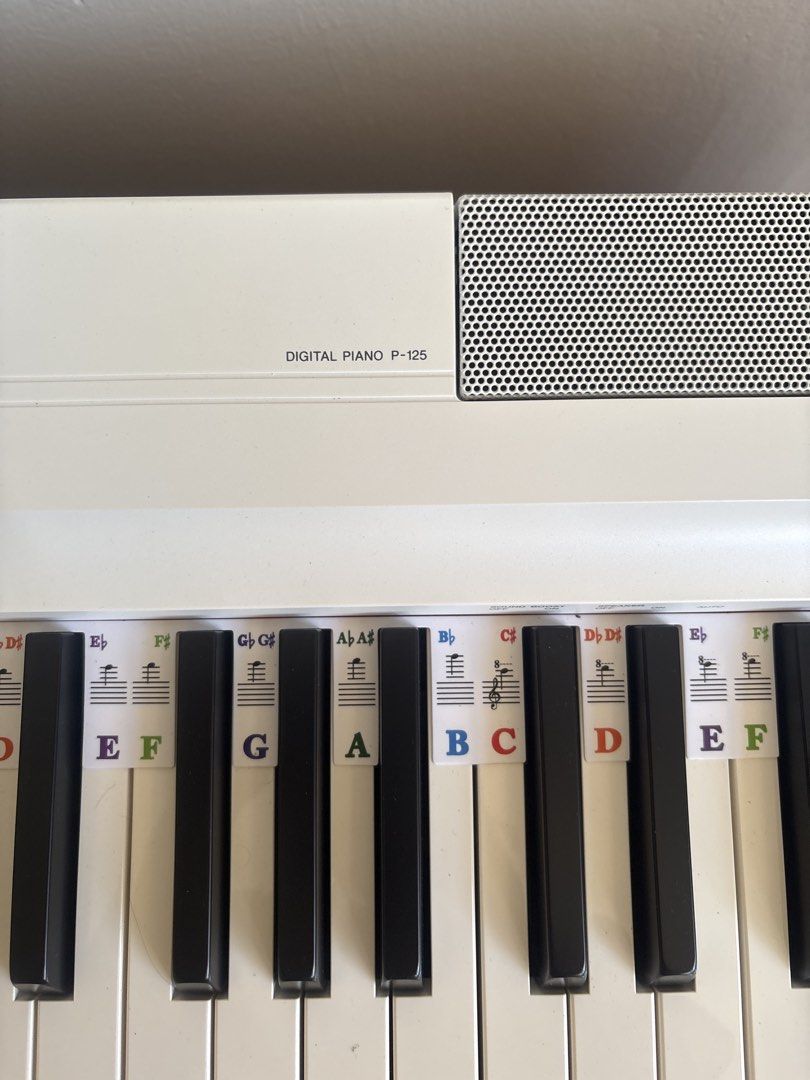 Yamaha P-125 Digital Piano with Stand White, Hobbies & Toys, Musical ...