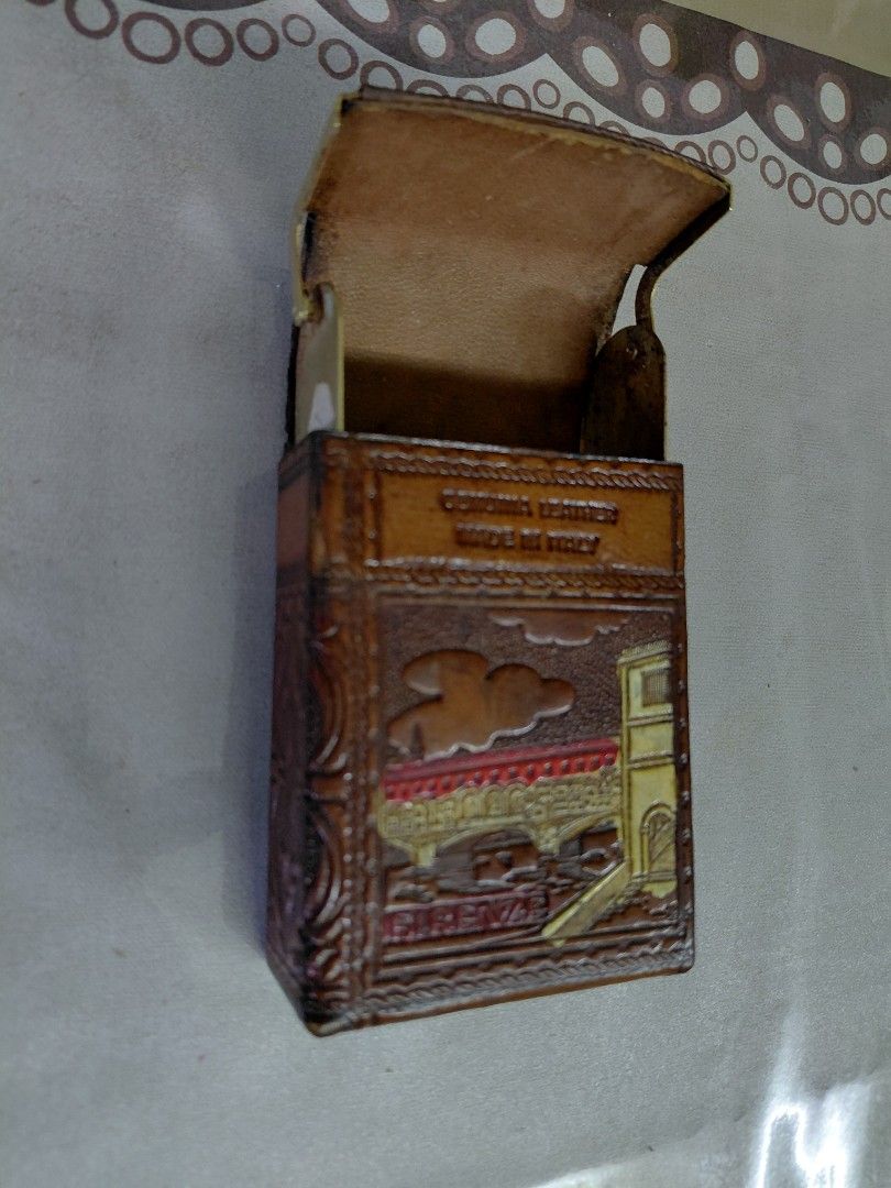 1950s pure leather italian cigarette box, Hobbies & Toys, Memorabilia ...