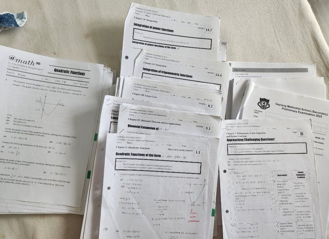 Secondary Additional Math Notes & Worksheets, Hobbies & Toys, Books ...