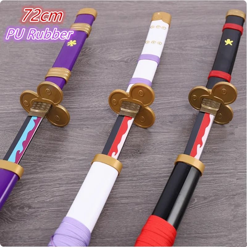 Anime Cosplay Roronoa Zoro Swords 72cm Handmade Katana Japanese Anime ...