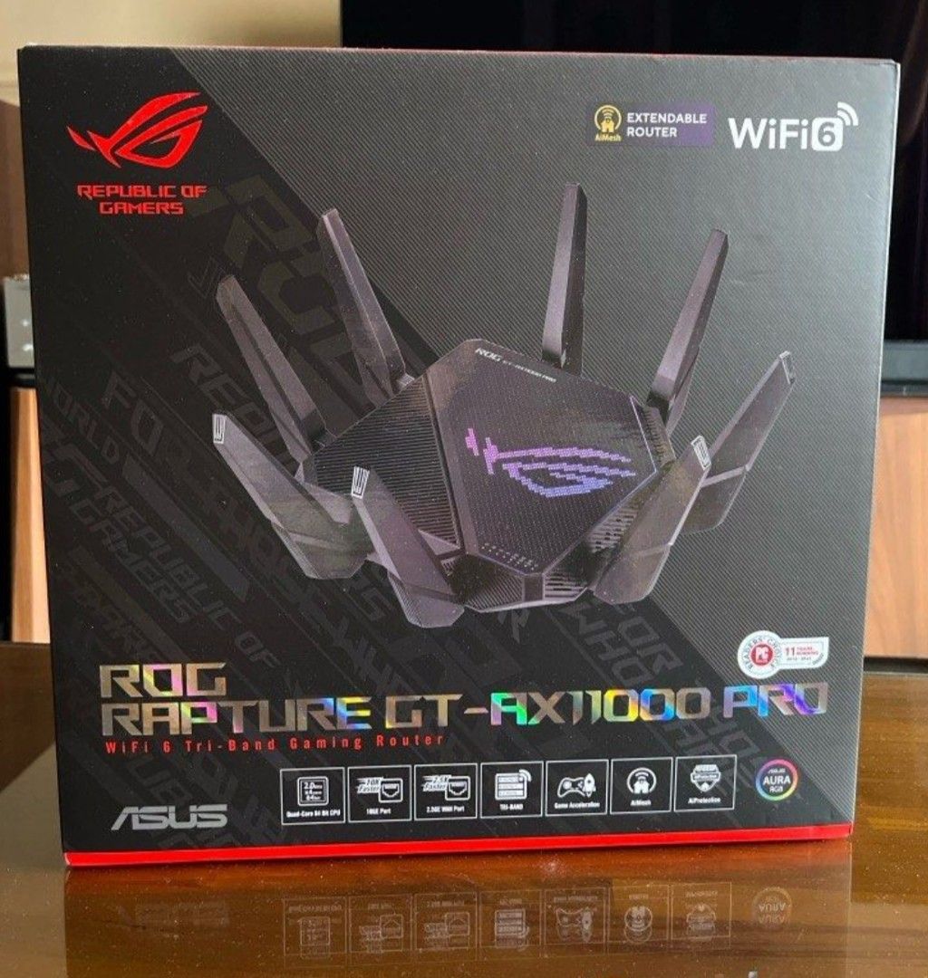 ASUS ROG Rapture GT-AX11000 Pro Gaming Router (Sealed), Computers ...