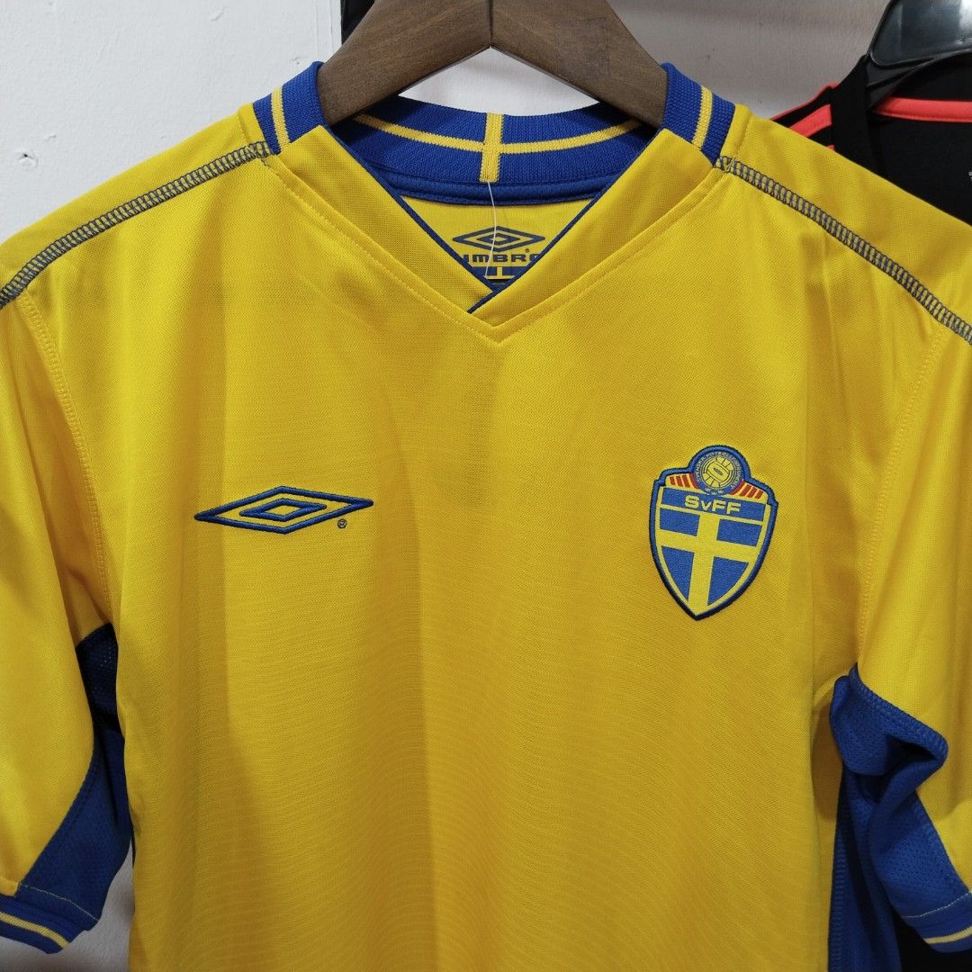 Authentic Umbro Sweden Home Jersey S/S Yellow, Men's Fashion ...