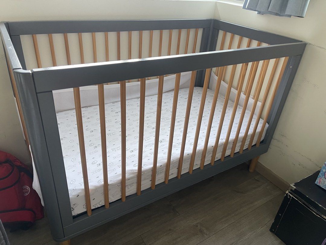 Babyhood Riya Cot 5-in-1 - Grey, Babies & Kids, Baby Nursery & Kids ...