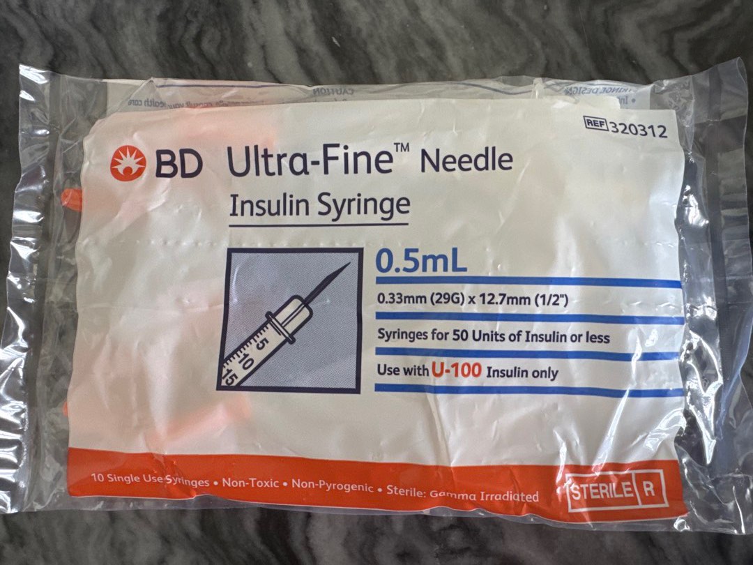 BD Ultra-Fine Insulin Syringe, Health & Nutrition, Medical Supplies ...