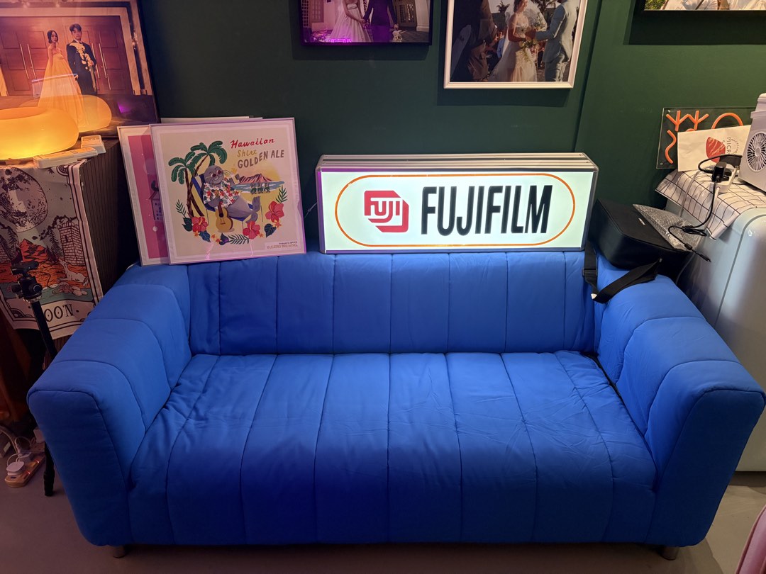 Blue Sofa, Furniture & Home Living, Furniture, Sofas on Carousell