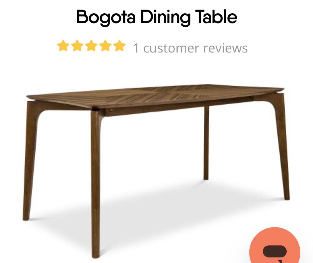 Bogota Dining Table - Walnut Finish, Furniture & Home Living, Furniture ...