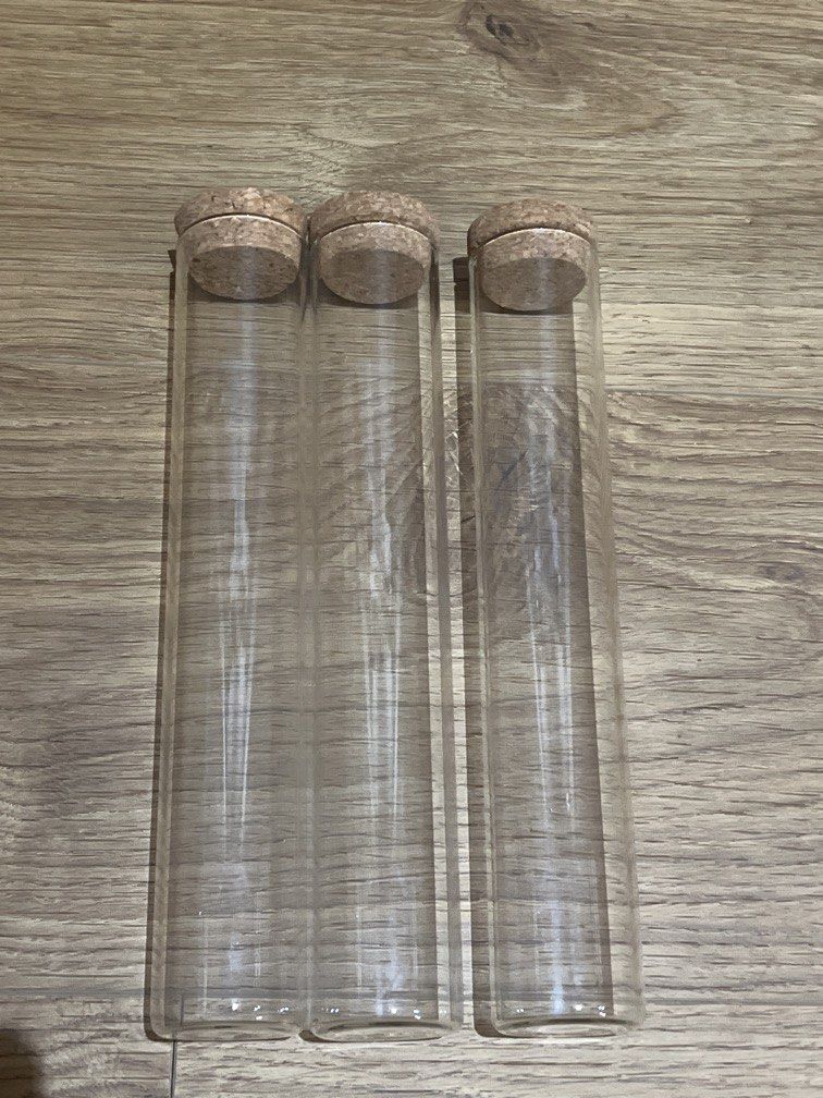 Bundle of Glass Tubes with Cork Stopper, Furniture & Home Living, Home ...
