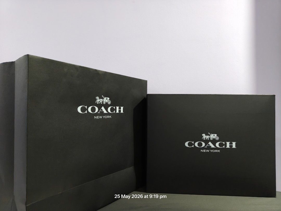COACH Box And Paper Bag, Luxury, Bags & Wallets on Carousell