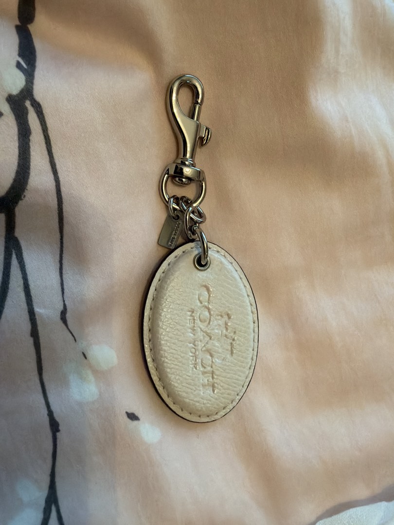 Coach New York Leather Oval Keychain Charm, Luxury, Accessories on ...