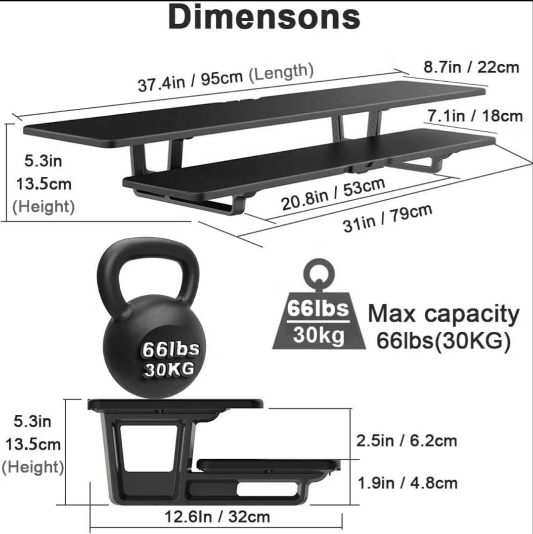 Dual Monitor Stand Laptop Stand Computer Stand Monitor Rack Desk ...
