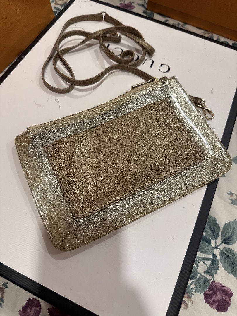 Furla Metallic jellyCrossbody Bag, Luxury, Bags & Wallets on Carousell