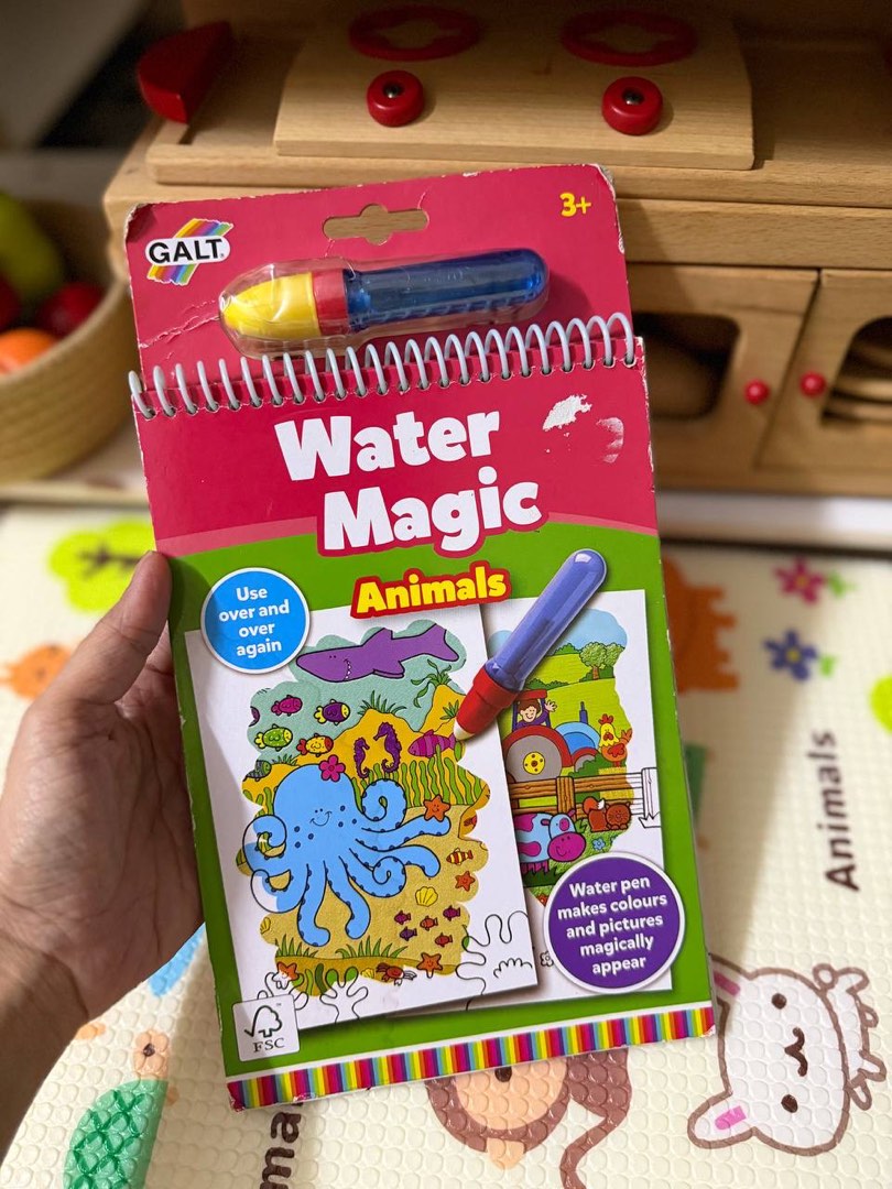 Galt Water Magic Animals Reusable Colouring Book with Water Pen ...