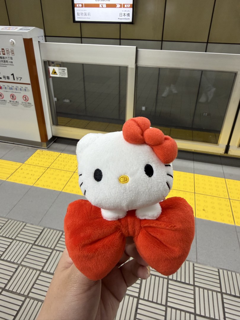 Hello Kitty Plushie with Red Bow, Hobbies & Toys, Toys & Games on Carousell