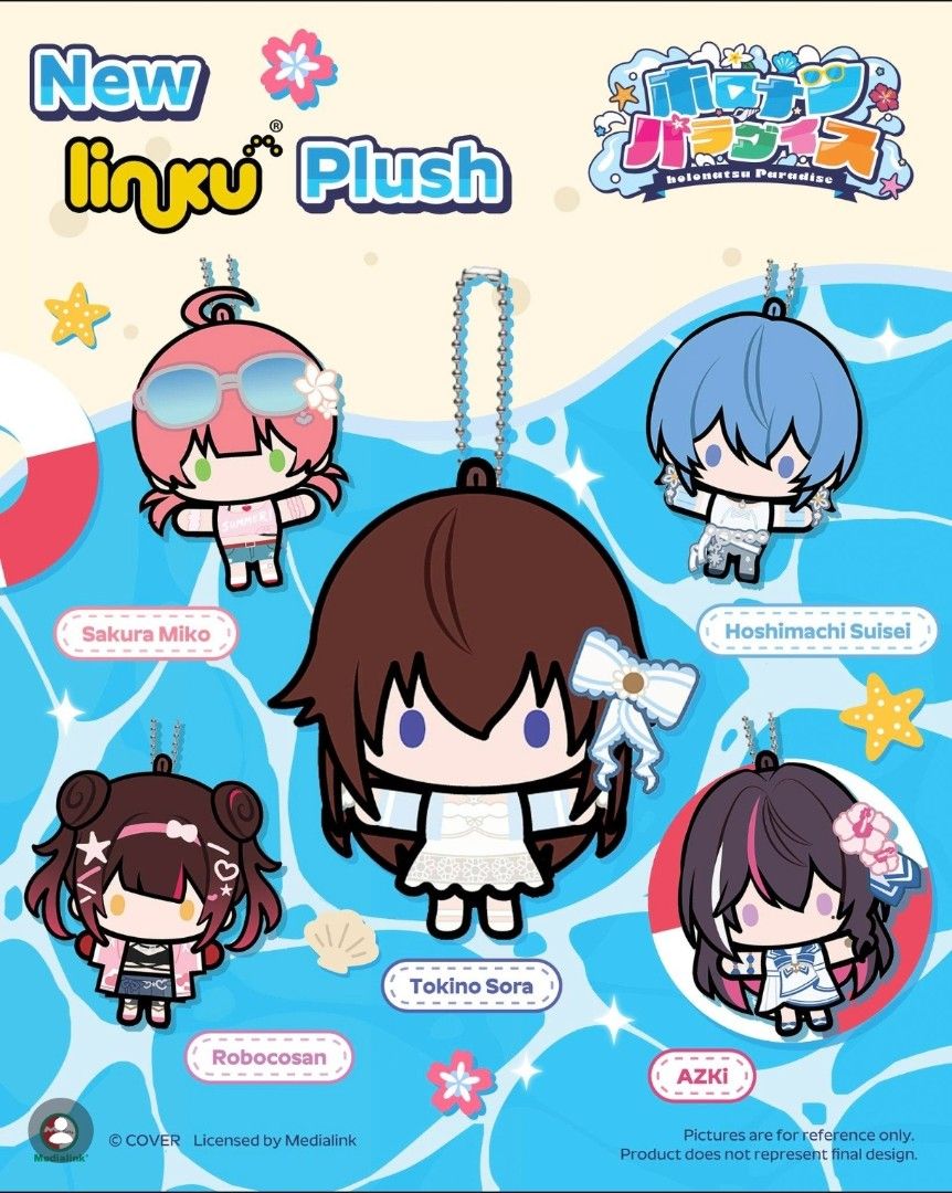 Hololive Gen 0 Holonatsu Paradise Linku Plushies: Tokino Sora, AZKi ...