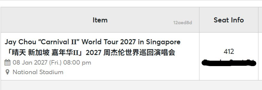 Jay Chou Carnival II World Tour 2027 Singapore Ticket, Tickets ...