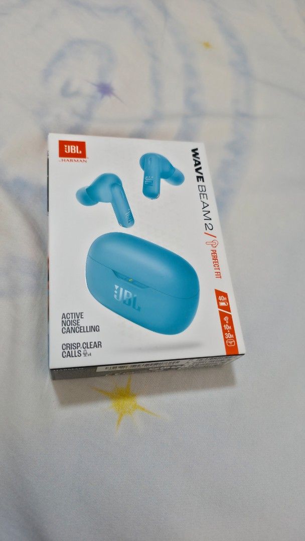 JBL Wave Beam 2 - Noise Cancelling Earbuds - Blue, Audio, Earphones on ...