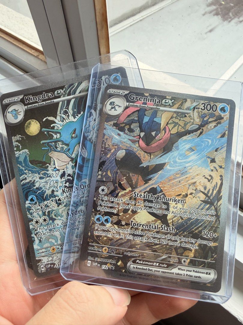 Kingdra & Greninja Ex #131 #132 Shrouded Fable Illustration Collection ...