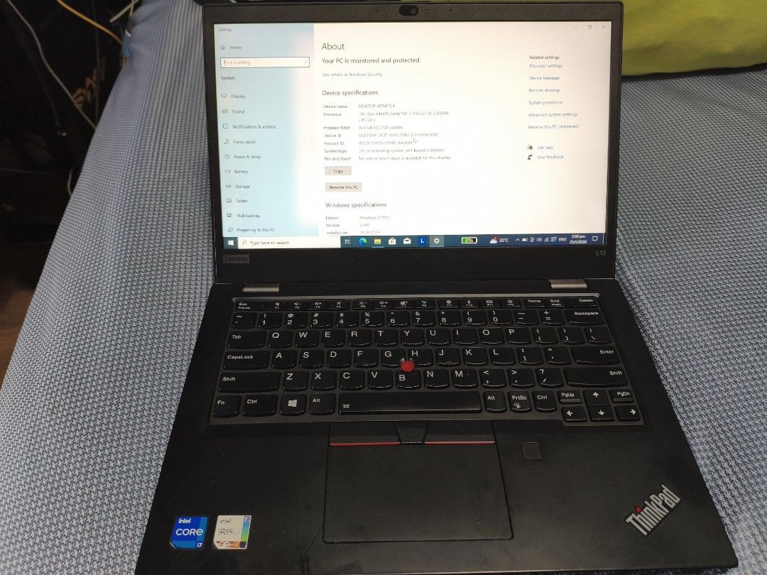 Lenovo ThinkPad Laptop - Intel Core i7, 16GB RAM, Computers & Tech ...