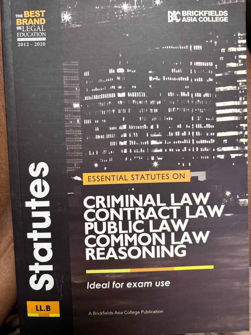 LLB Statute Textbook, Hobbies & Toys, Books & Magazines, Textbooks on ...