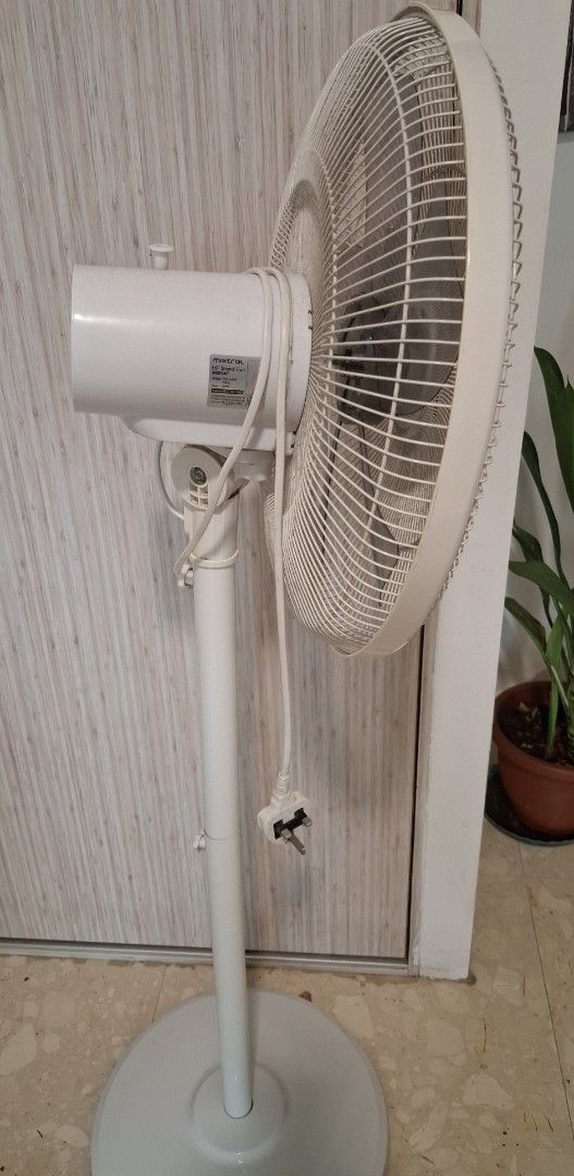 Mistral White Stand Fan - Adjustable Height, Furniture & Home Living ...