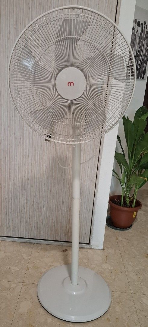 Mistral White Stand Fan - Adjustable Height, Furniture & Home Living ...