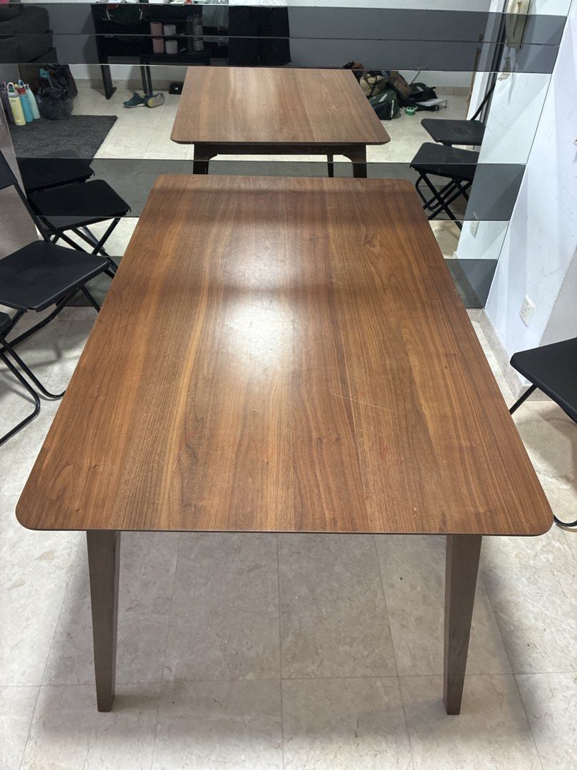 Modern Wooden Dining Table - Solid Walnut, Furniture & Home Living ...