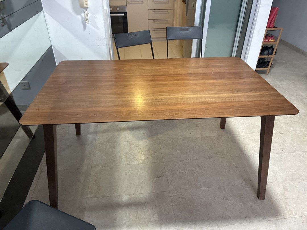 Modern Wooden Dining Table - Solid Walnut, Furniture & Home Living ...