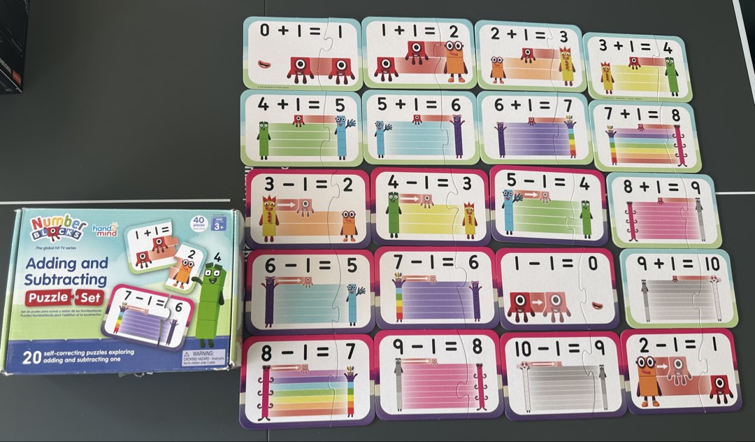 Numberblocks Adding and Subtracting Puzzle Set, 興趣及遊戲, 玩具 & 遊戲類 - Carousell