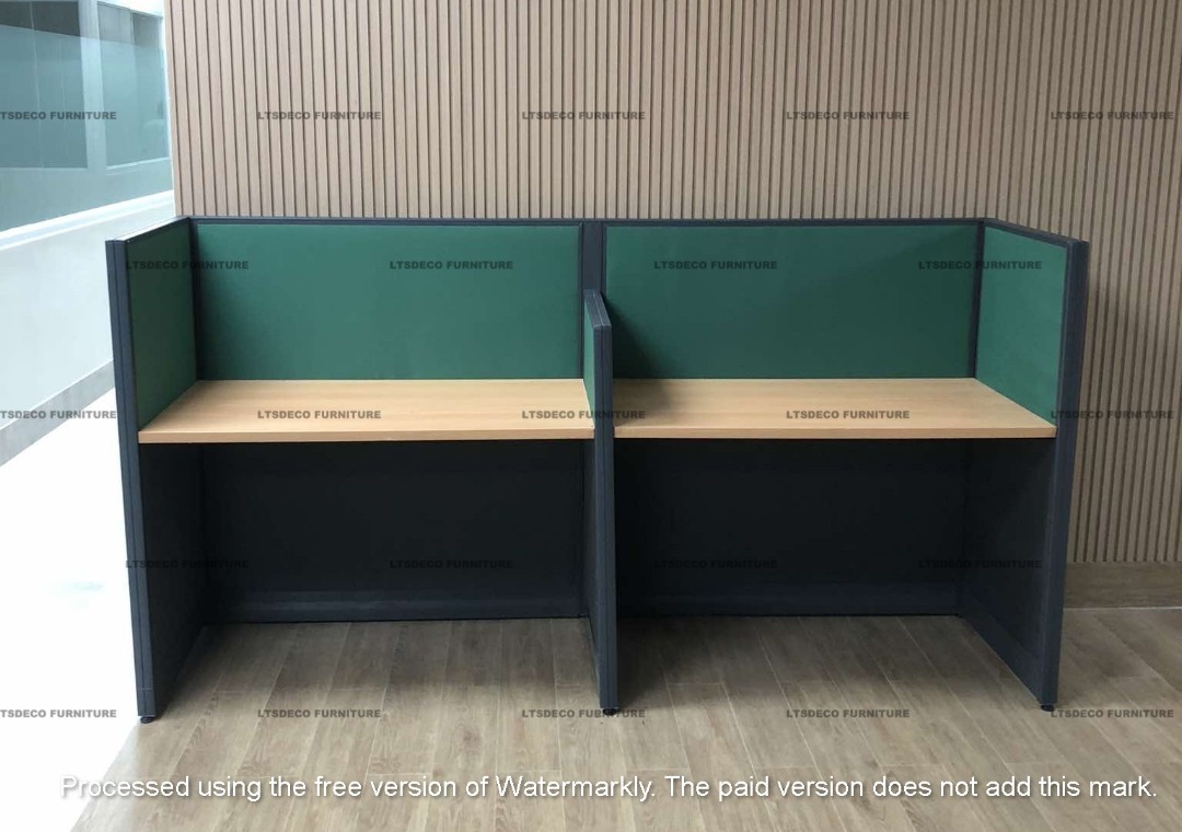 Office Cubicle with Green Panels Office Partition Office Furniture ...