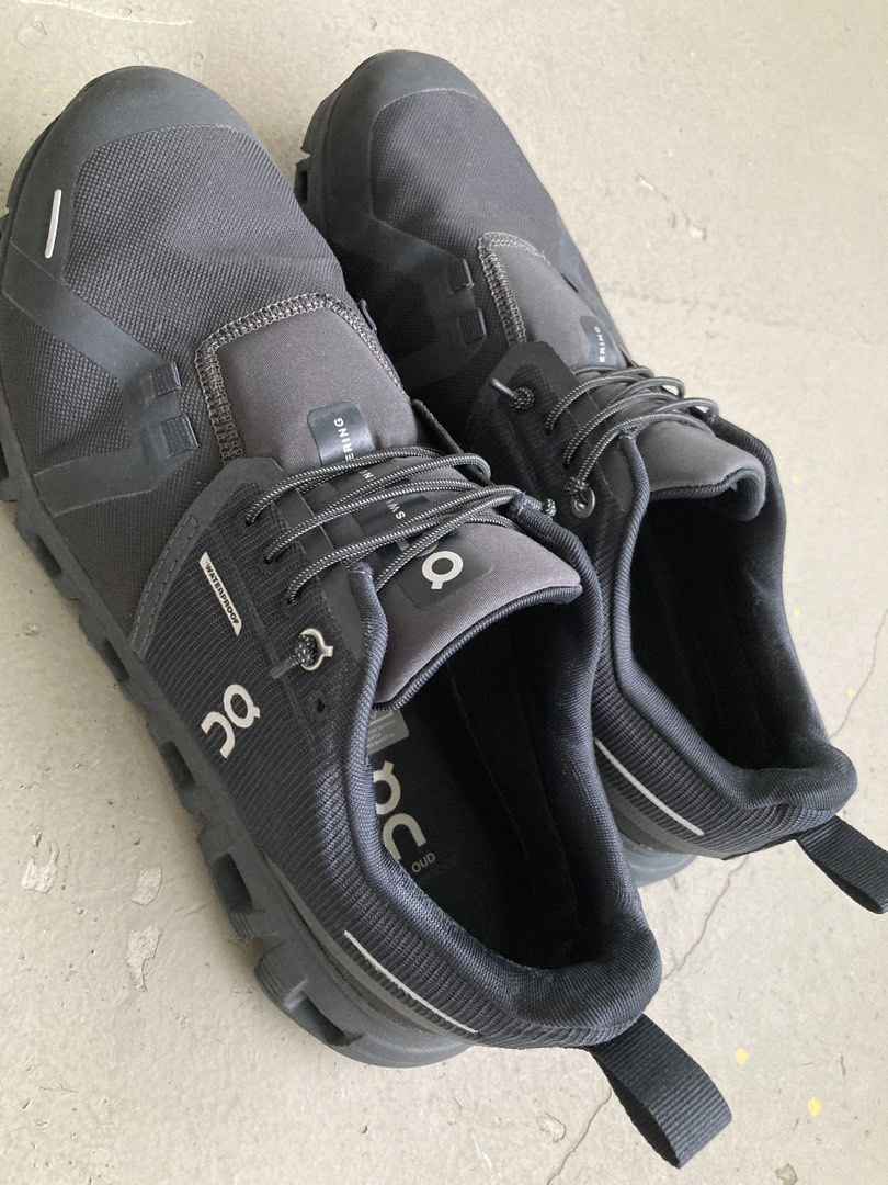 On Cloud Waterproof Running Shoes - Black - US 8.5, Men's Fashion ...