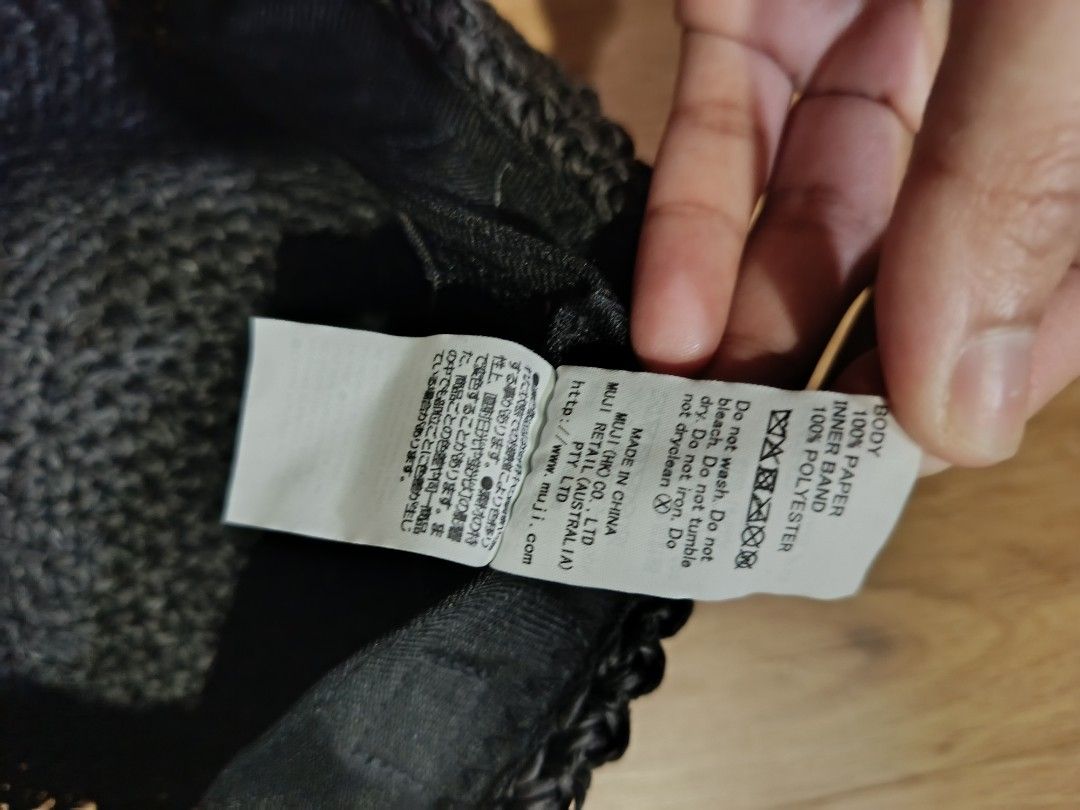 (ORIGINAL) Muji Woven Paper Hat, Women's Fashion, Watches & Accessories ...