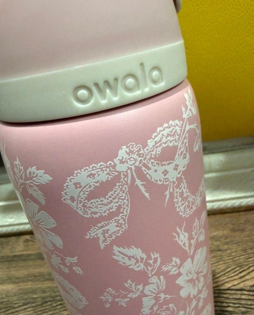 OWALA PINK FLOWER 32OZ, Kitchen & Appliances di Carousell